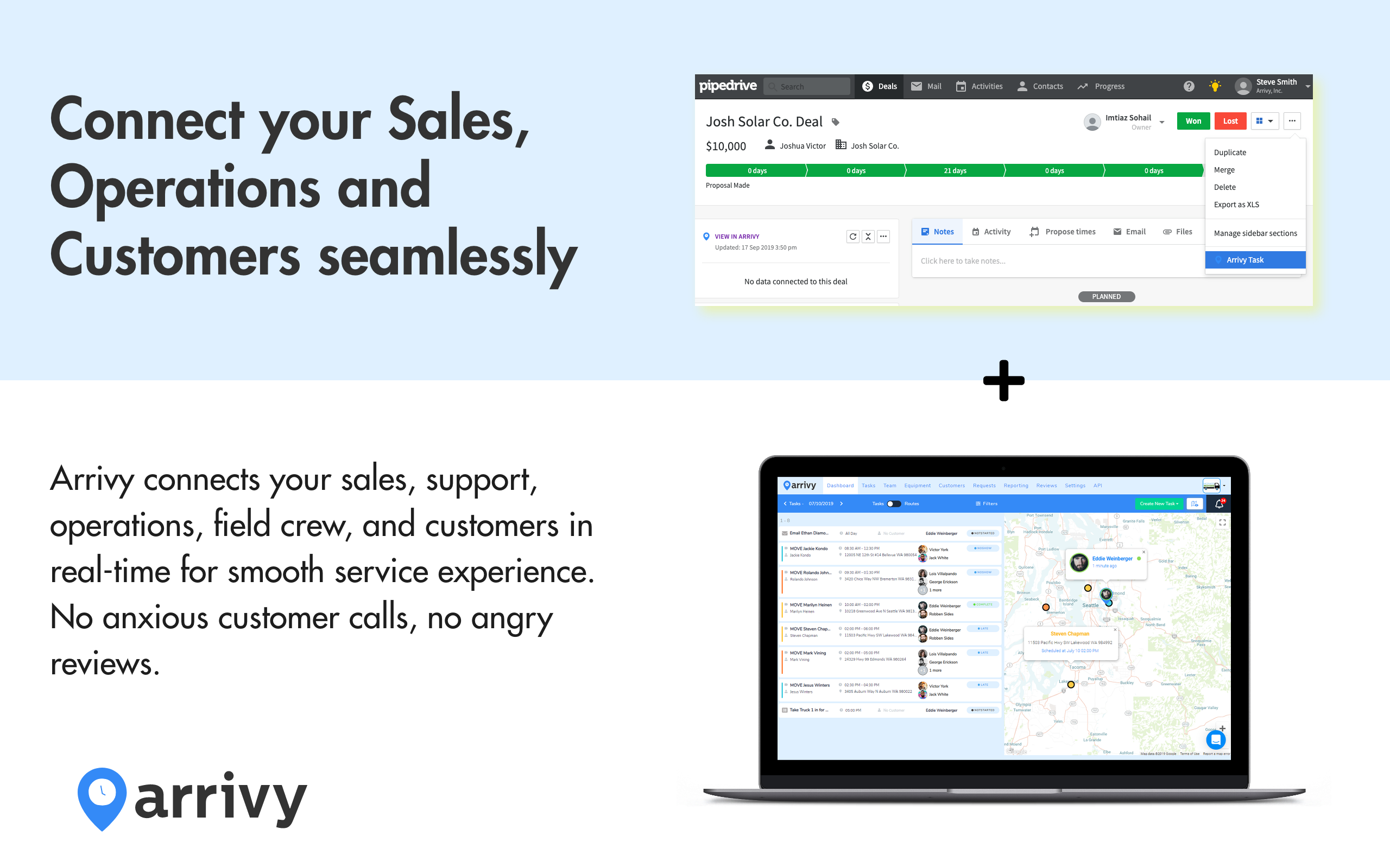 Arrivy App | Arrivy Integration - Pipedrive Marketplace