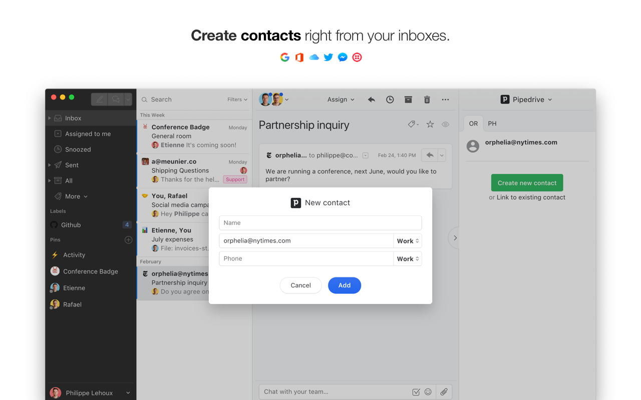 Missive App | Missive Integration - Pipedrive Marketplace