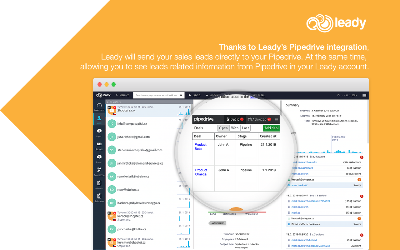 Leady App | Leady Integration - Pipedrive Marketplace